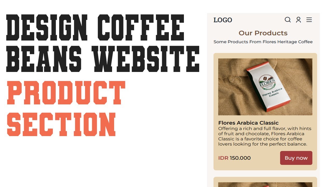 Design Coffee Beans Website | Part 4 - Product Section - YouTube