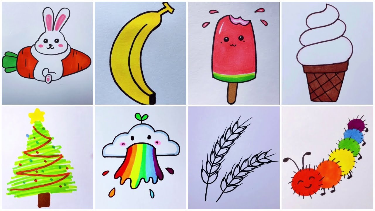 Easy Colorful Drawings Ideas | Beautiful Drawings with Colored Pencils ...