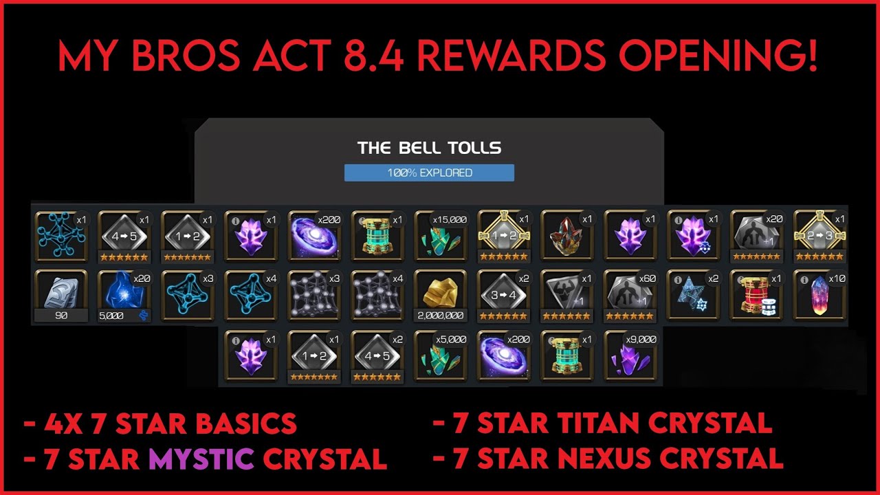 My Bro's Act 8.4 100% Rewards Opening! - YouTube