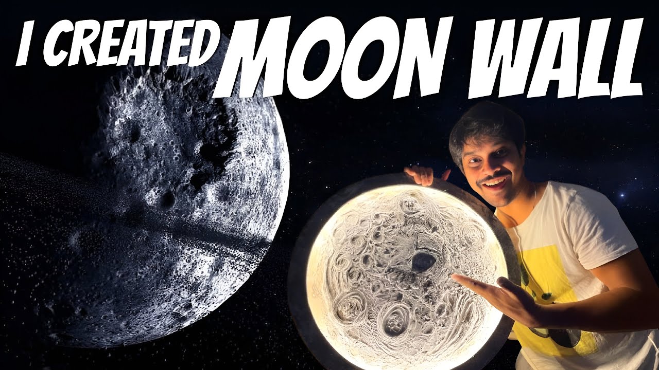 HOW TO CREAT MOON | MOON WALL | TEXTURE ART | 1ST TIME I CREATED | MOON ...