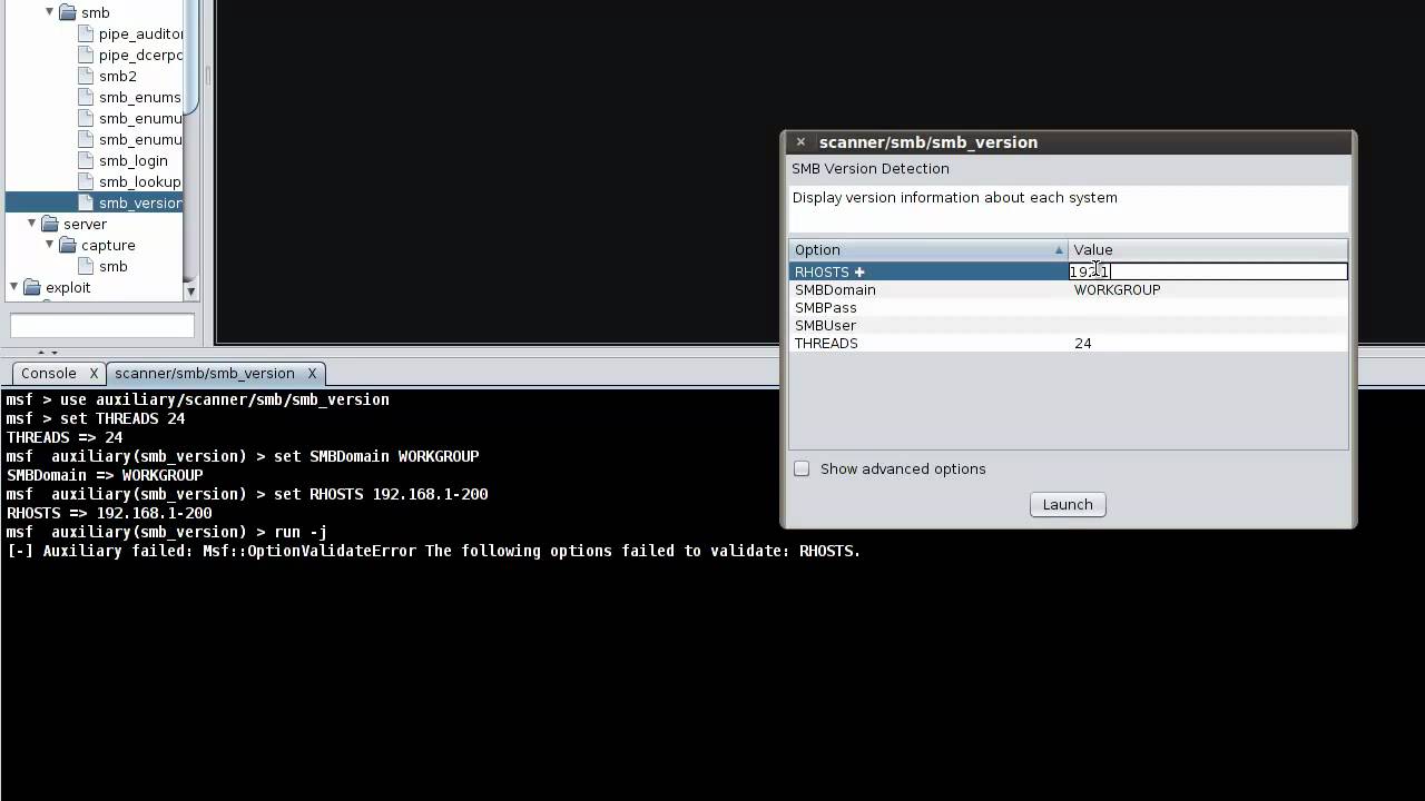 Using armitage to scan for windows hosts on your network. - YouTube