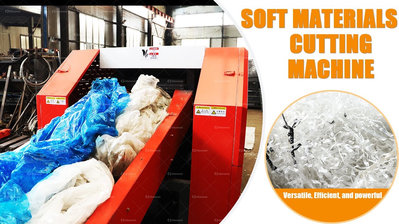 Soft Material Cutting Machine Shreds Various Waste Materials. - YouTube