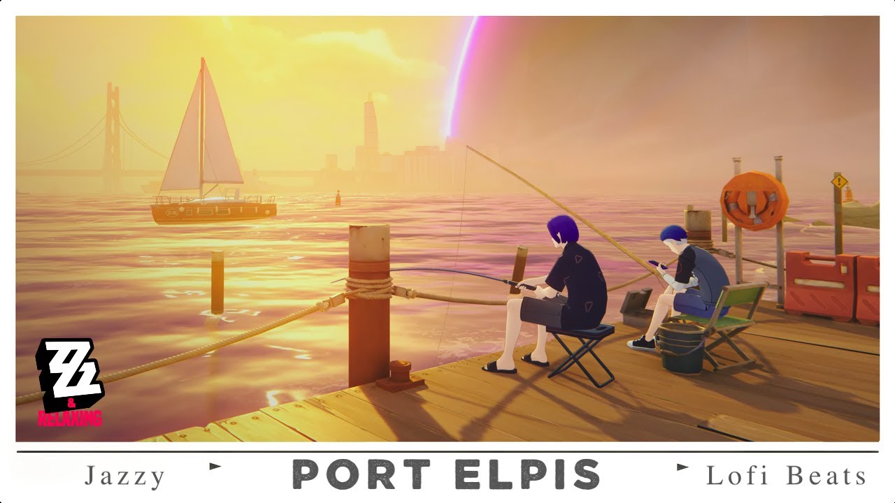 ZZZ & Relaxing - Evening at Port Elpis - Music to Study and Chill [4k ...