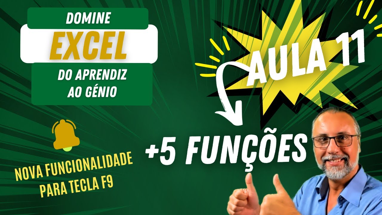 Domine o Excel do Aprendiz ao Génio | Aula 11 | 11 Funções Básicas ...