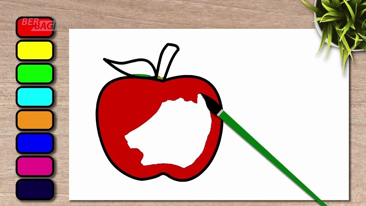 How to Draw a Apple | Apple Easy Drawing for kids | Art for kids ...