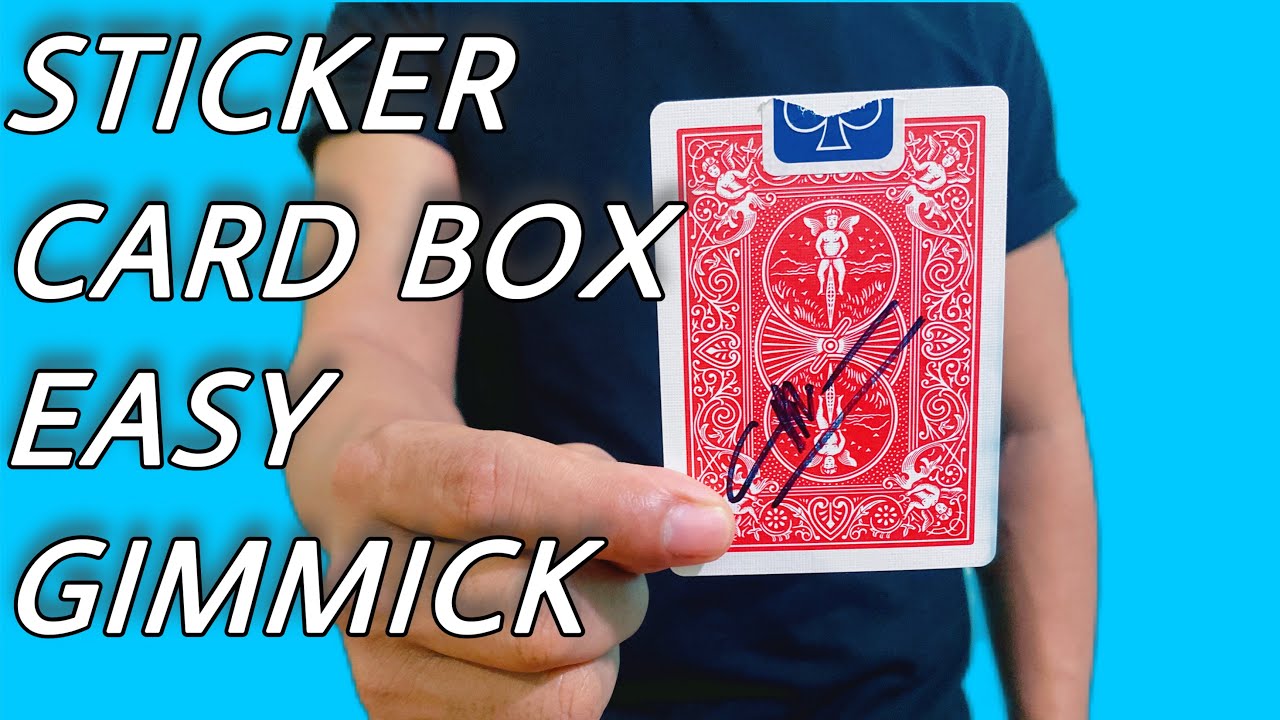 Sticker Card Box Magic TUTORIAL Easy Gimmick - YouTube