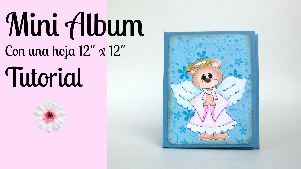 How to make a mini album with a 12 x 12' sheet of paper - YouTube
