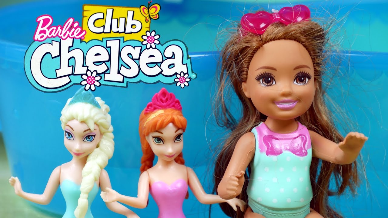 Barbie Chelsea Club • Basen • Disney Frozen • Bajki - YouTube