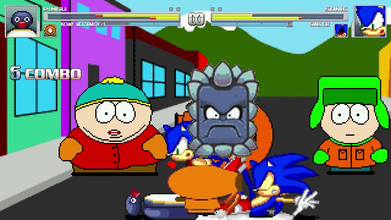 AN Mugen Request #1144: Pingu & Kenny VS Sonic & Sonic.exe - YouTube