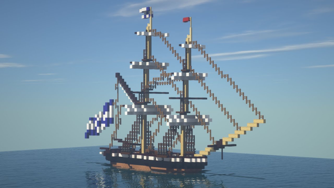 Minecraft: russian brig Mercury - YouTube