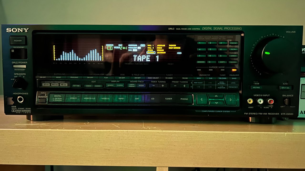 Sony STR-D2020 Receiver from 1990, 130WPC, Early Digital Inputs - YouTube