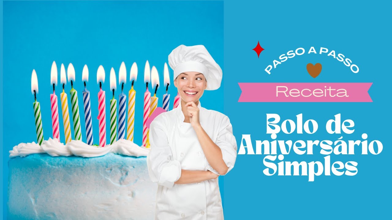 Como fazer um bolo de aniversário simples-Guia Passo a Passo - YouTube