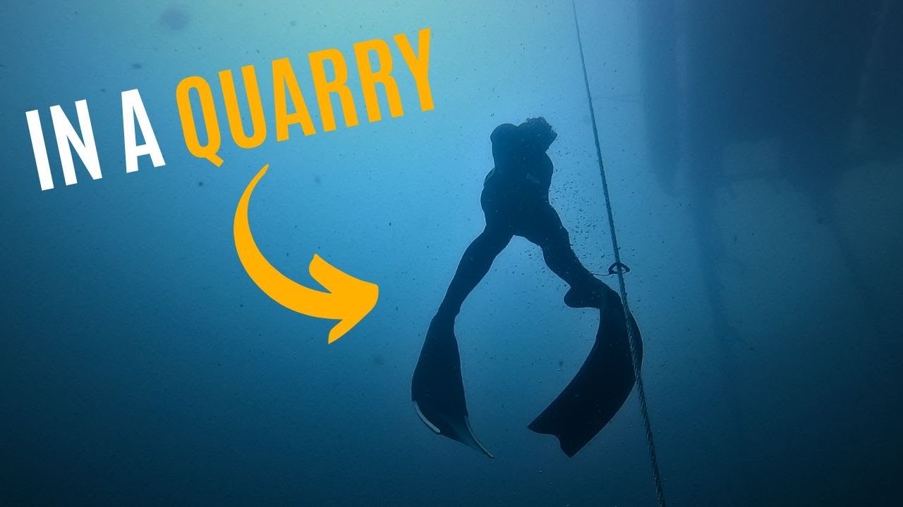 Freediving in Flooded Quarry // Vobster Quay Review - YouTube