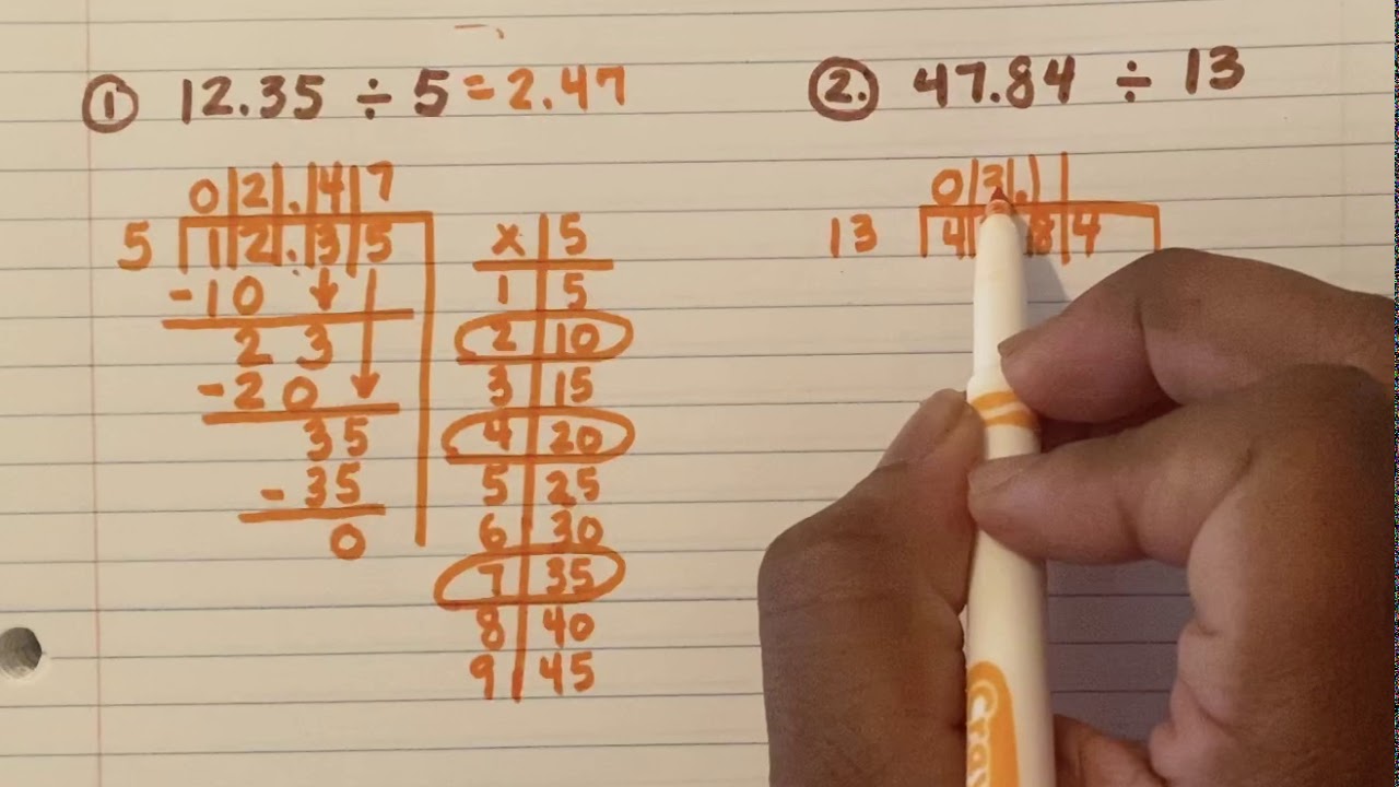 TEKS 5.3G Division with Decimals - YouTube