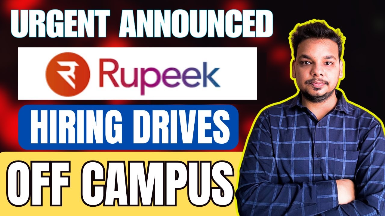 Very Urgent Drive Announced | Rupeek , TCS | Off Campus Drive | 2025 ...