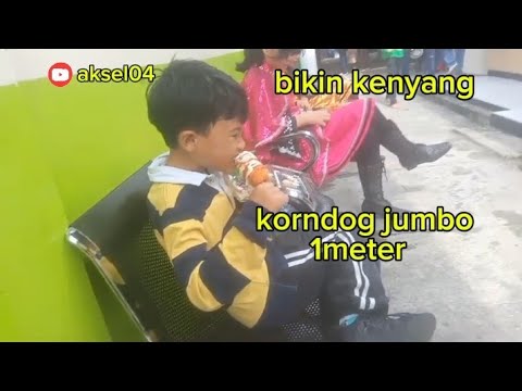 mukbang korndog 1meter. - YouTube