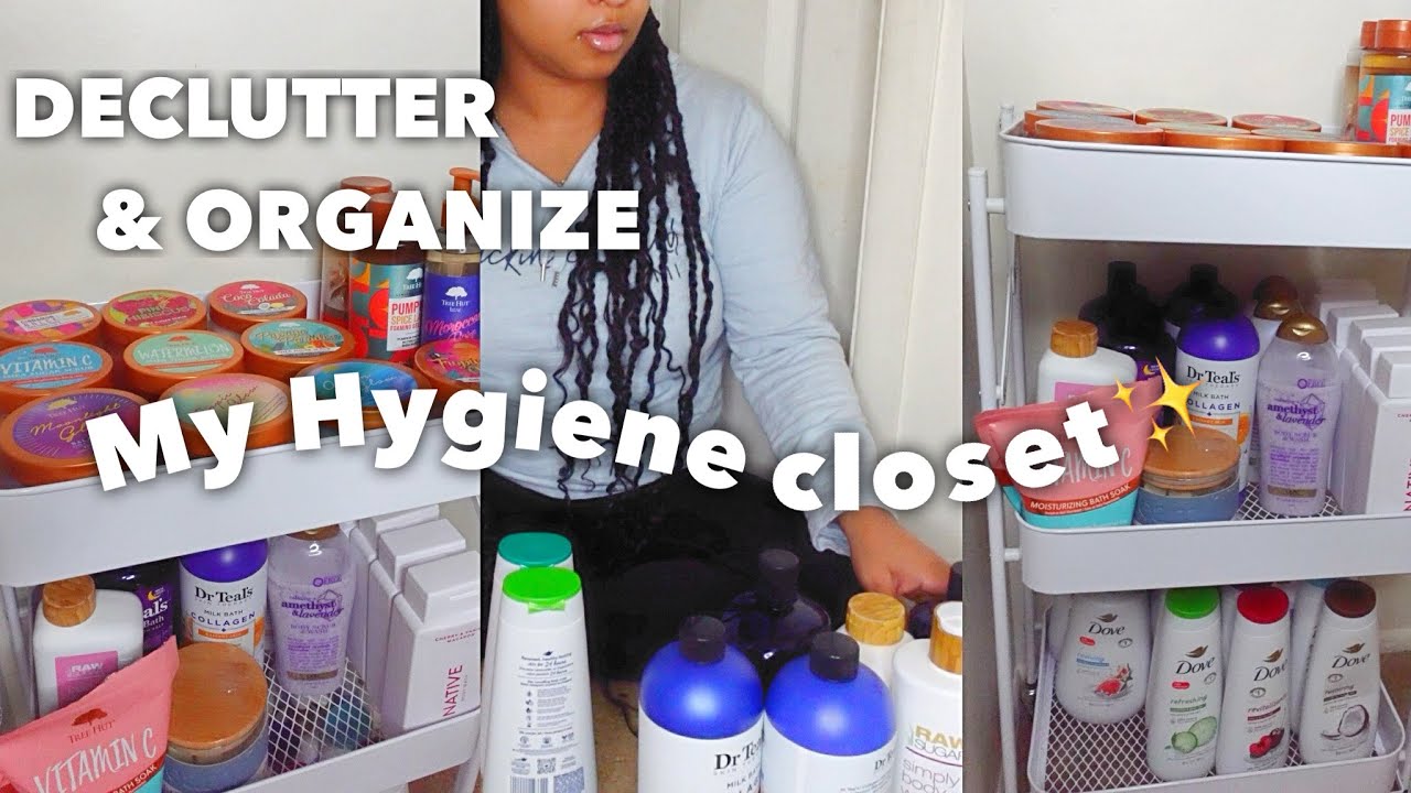 Organize My Hygiene Closet With Me!! Dove+Native+OGX+DR TEALS+RAW SUGAR ...