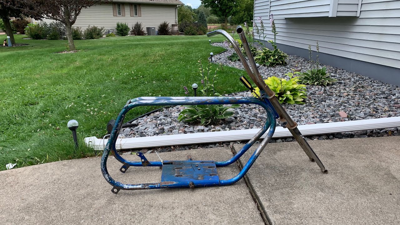 1970 cat slingshot mini bike “the start of a new project” - YouTube