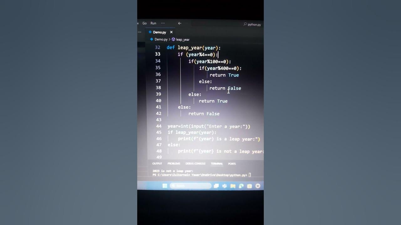 Find the leap year using #python # - YouTube
