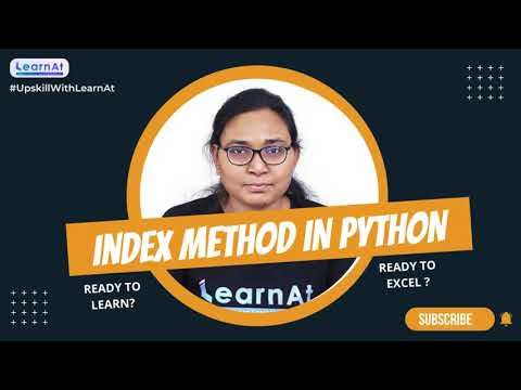 Python Index() List Method | Python Strings Tutorial | Python Tutorial #9 | By LearnAt - YouTube