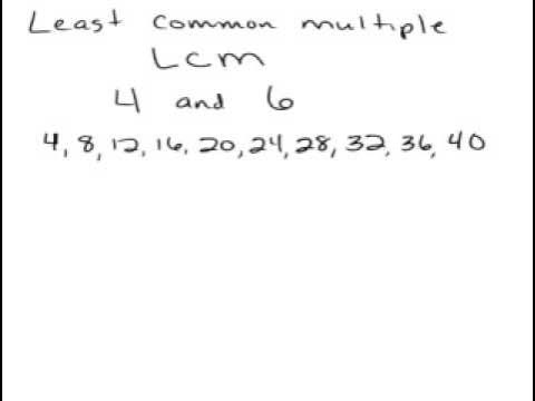 Finding the least common multiple - YouTube