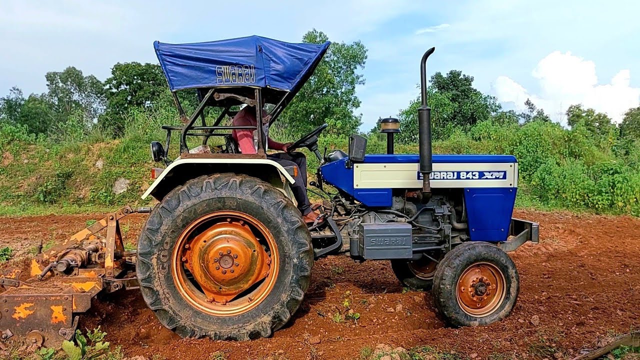 Swaraj 843 Xm Tractor Plowing The Field By Using Rotavator | Swaraj ...