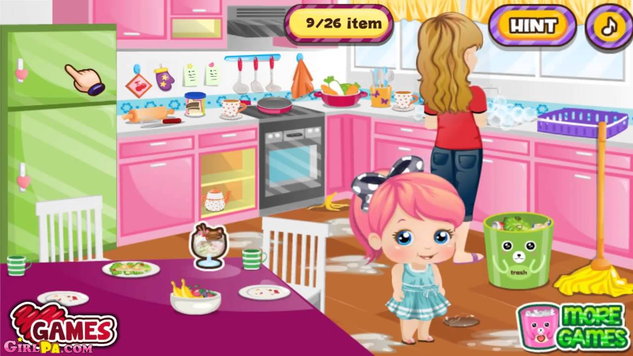Baby Alice Fun Cleaning - Baby Game Movie - YouTube