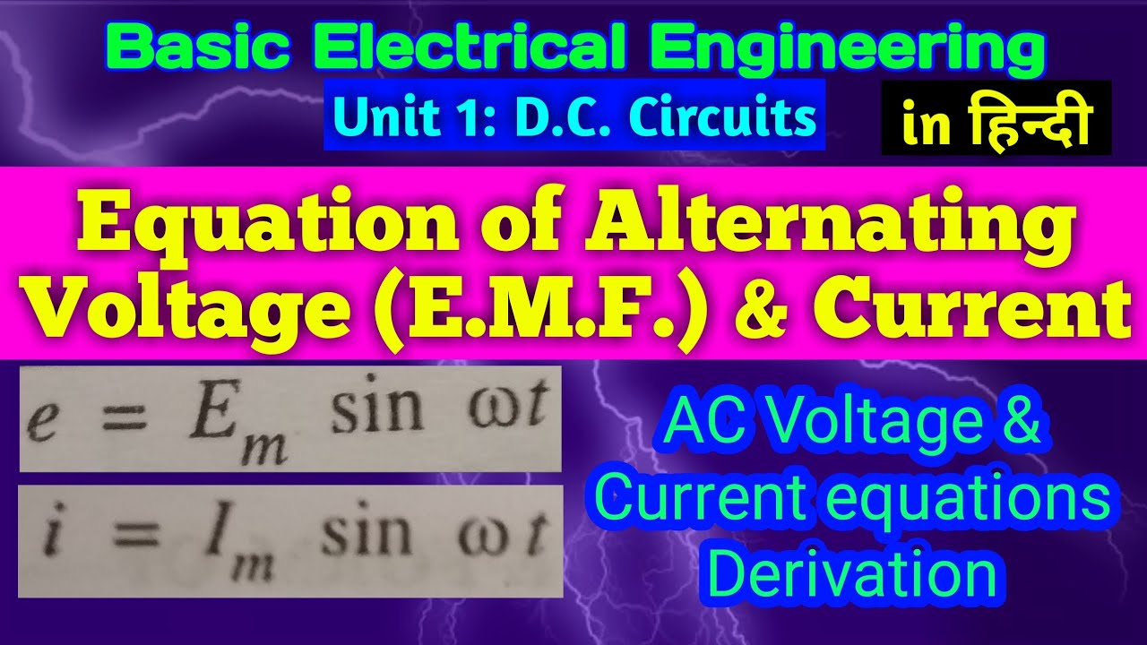 Derivation of AC Potential and Current Equations (Unit 2 AC circuits ...