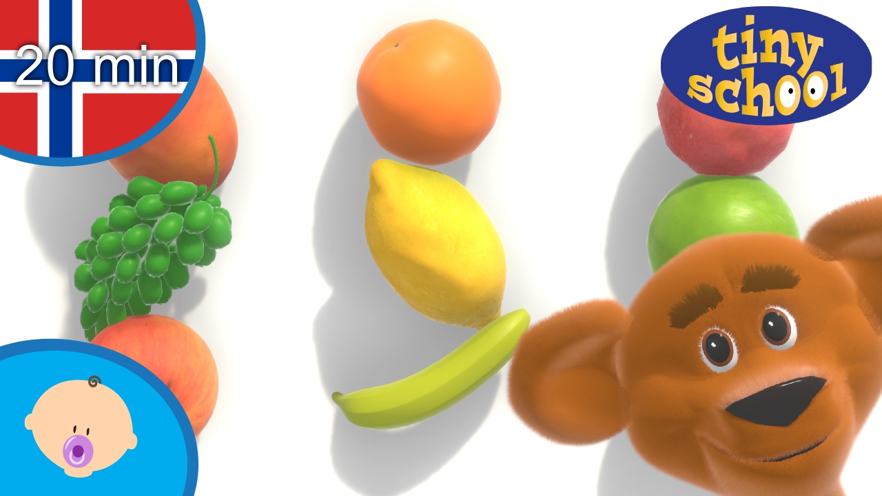 Lær navn på frukt og mer for småbarn og babyer - Frukt navn for barn ...