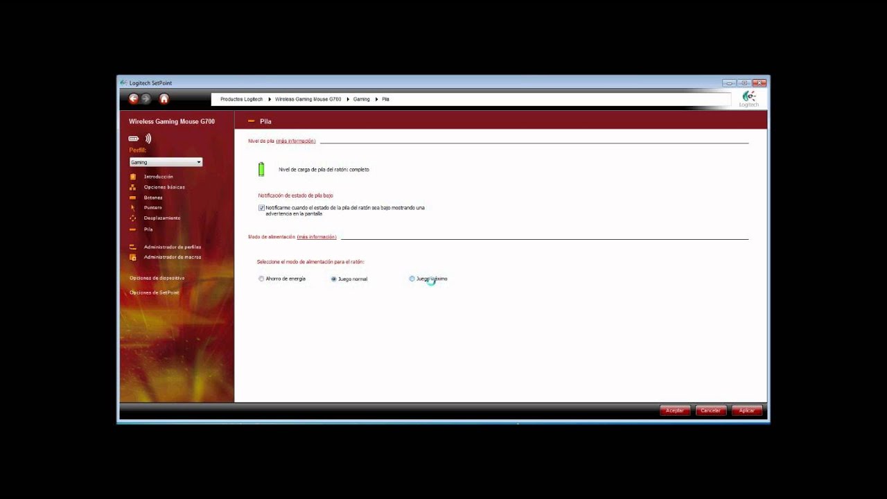 Logitech G700 SetPoint configuration - YouTube