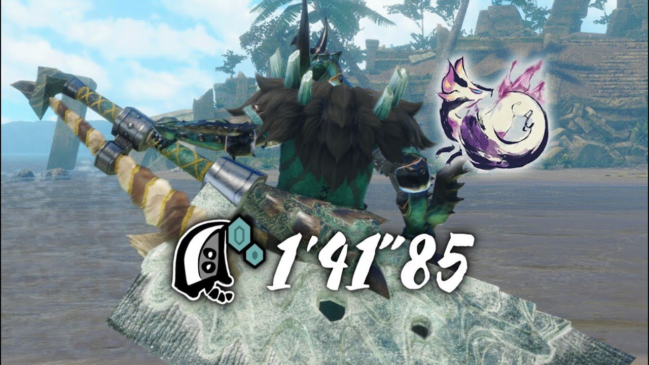 Monster Hunter Rise Sunbreak Solo Mizutsune 1:41 (Greatsword) - YouTube