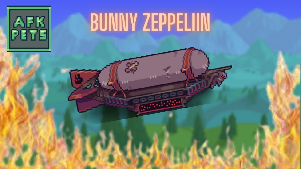 Un Zeppelin Lapin légèrement brûlant... - Terraria Afkpets mod : Combat ...