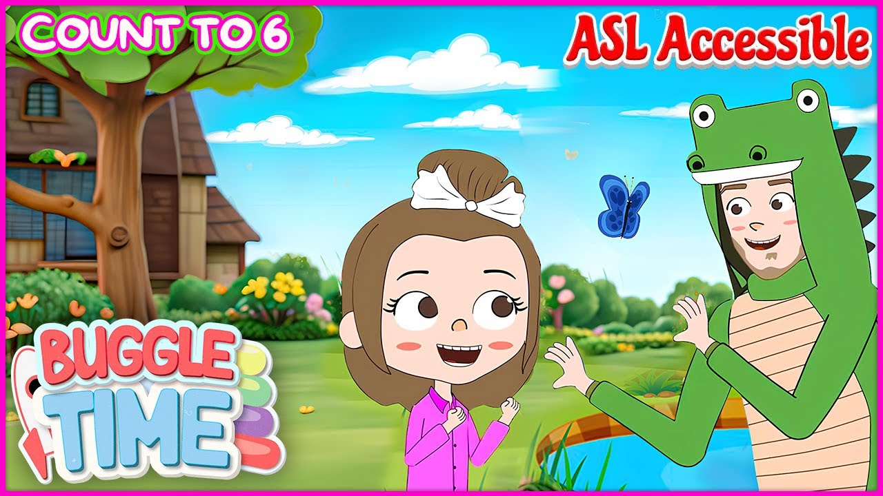 Sign Language Kids Song! Learn To Count To 6! Daddy Alligator! - YouTube