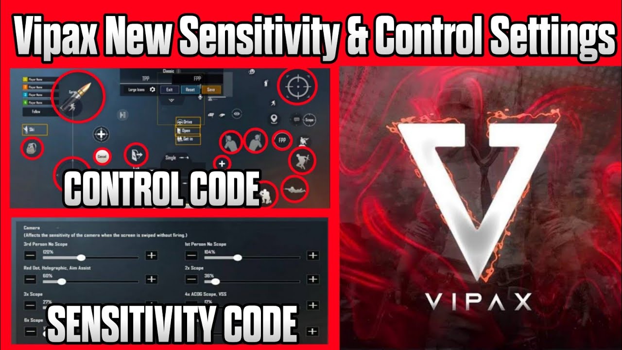 Vipax New Sensitivity & Claw Settings code | Vipax Sensitivity ...