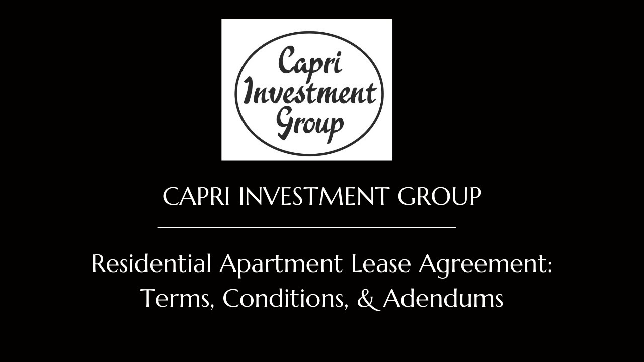 Capri Investment Group - Move In Lease Paperwork Walkthrough - YouTube