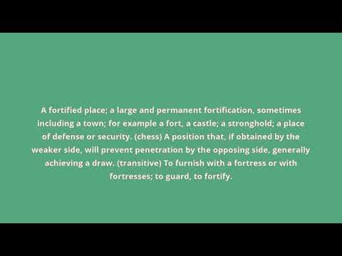 what is the meaning of fortress - YouTube