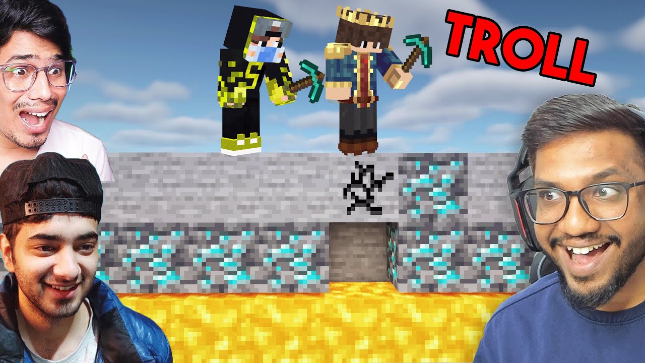 Minecraft Gamers Trolling Each Other Reaction - YouTube