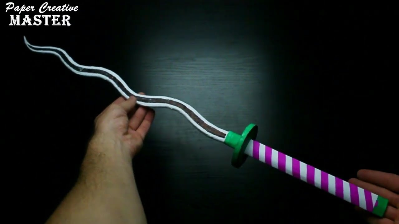 Demon Slayer Iguro Obanai Sword Out of Paper - YouTube