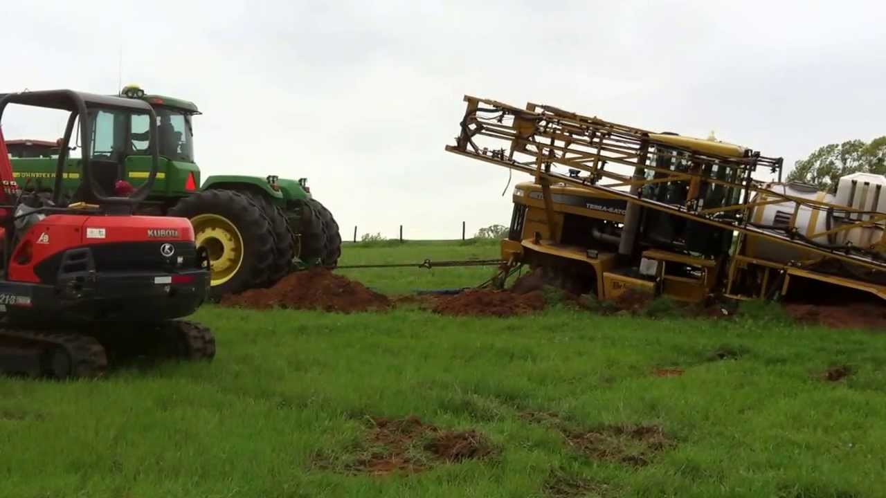 Stuck spray rig - YouTube