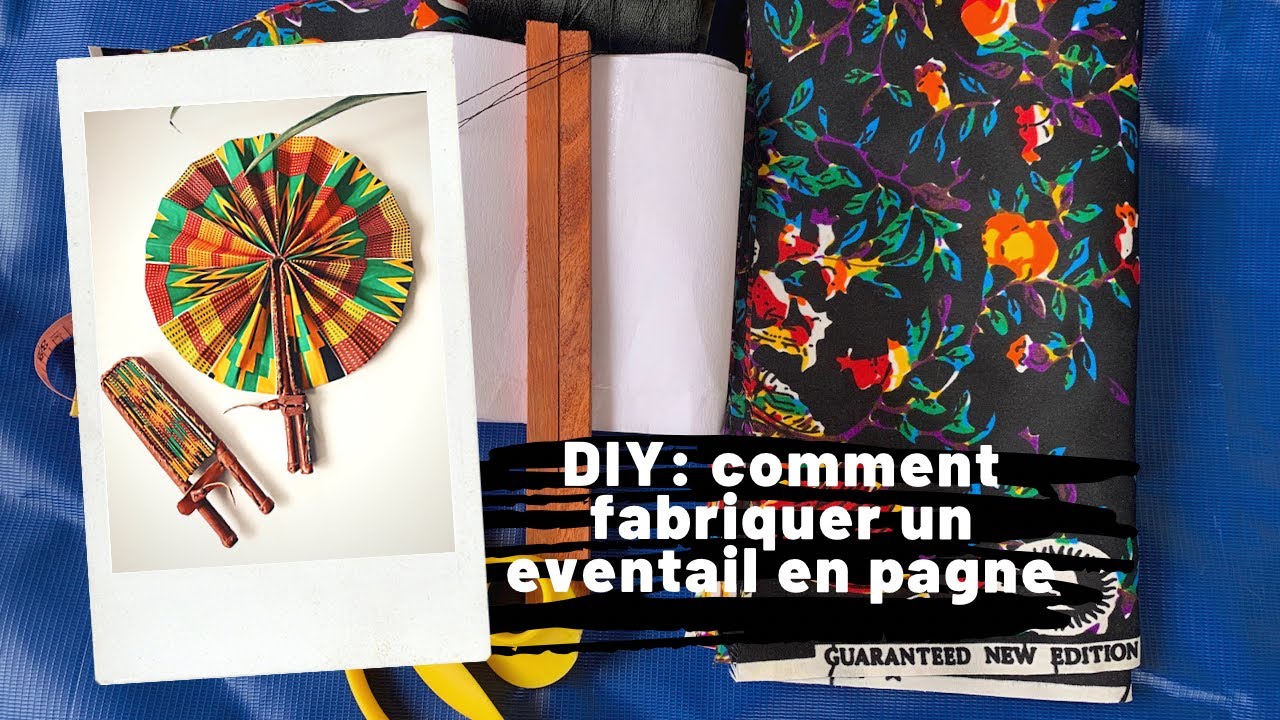 COMMENT FABRIQUER UN ÉVENTAIL EN PAGNE facilement // HANDFAN DIY #diy # ...