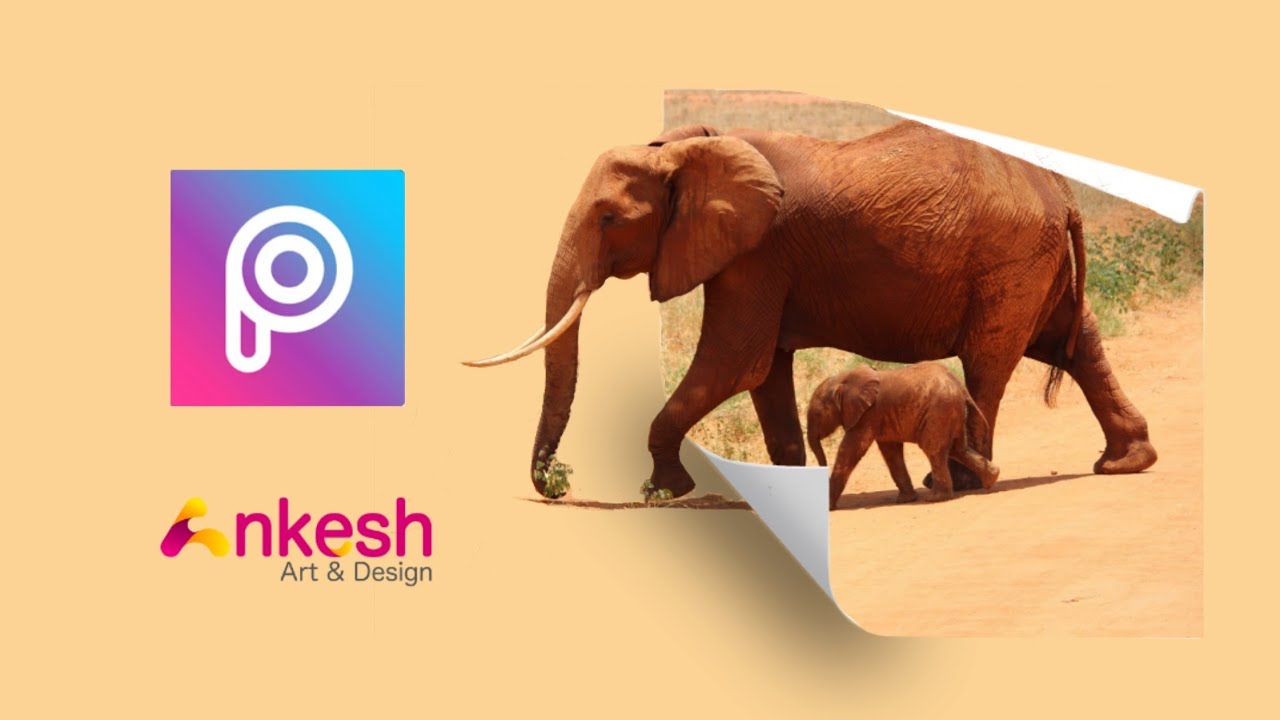 3D elephant PicsArt editing II Mobile photo editing II 5 minute editing ...
