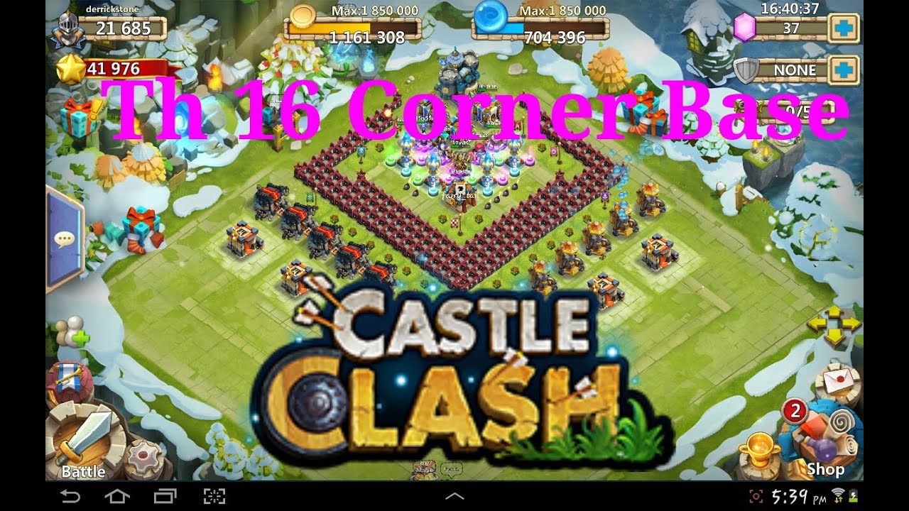 Castle clash | Th 16 Corner Base - YouTube