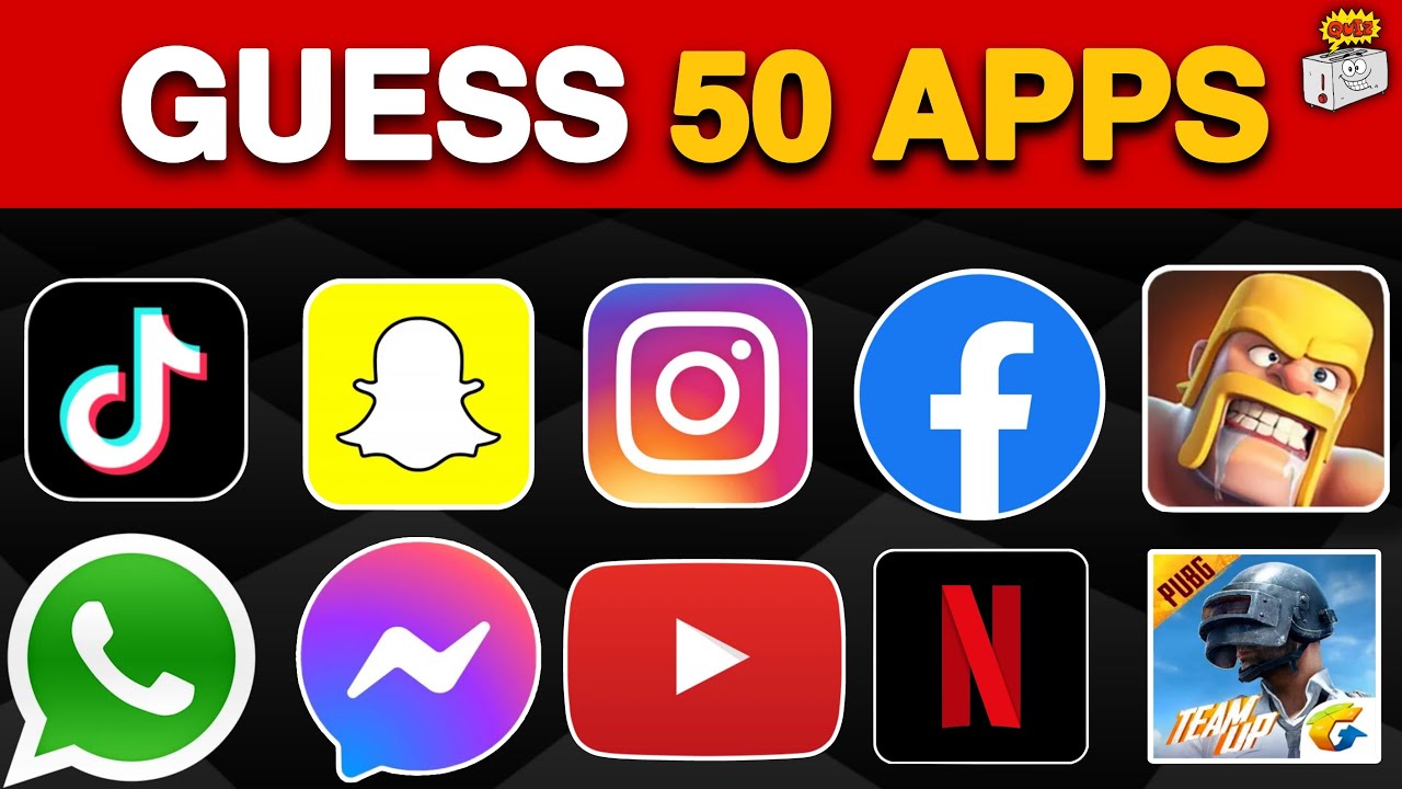 Guess the App Logo Names | Quiz Challenge | Can you guess 50 Famous ...