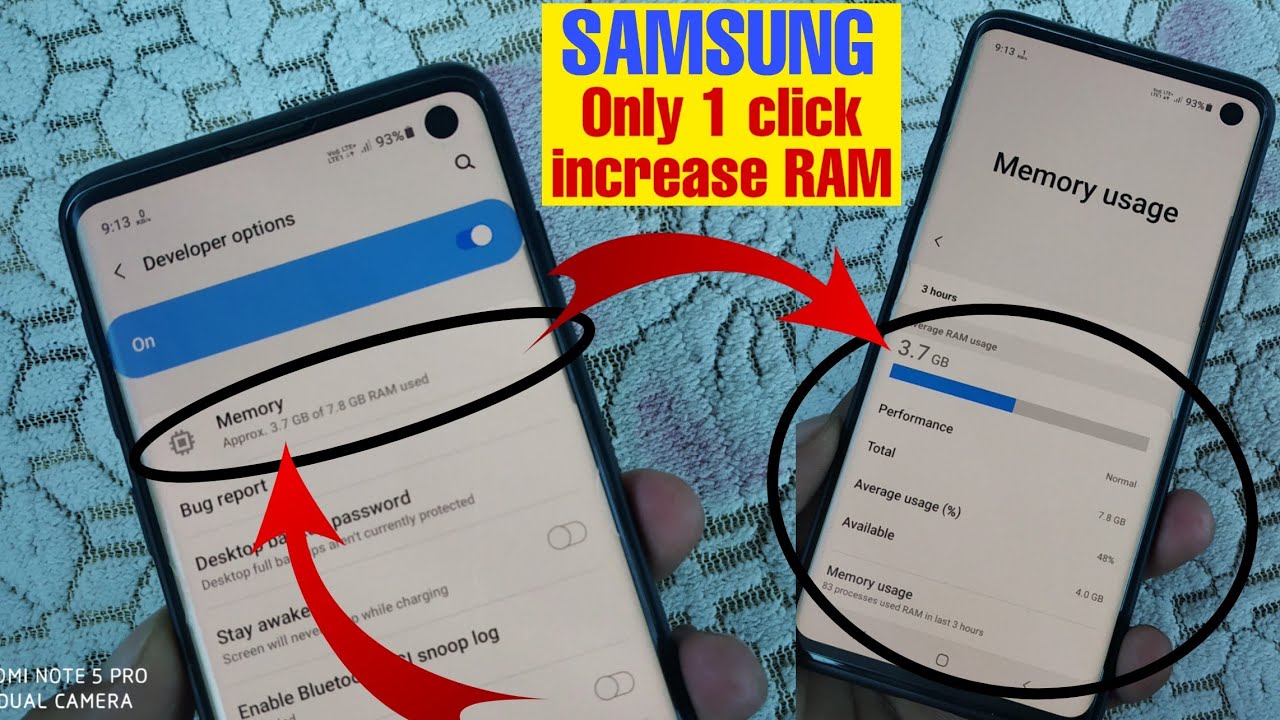 Increase Samsung Mobile RAM Only 1 Hidden Setting || All One Ui 2.1, 2. ...
