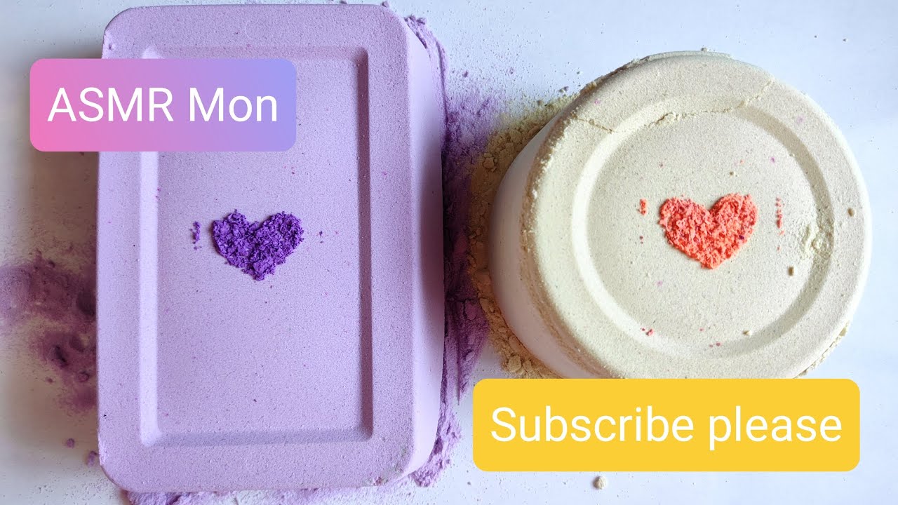 ASMR Baking soda #purple #yellow #wet #block #crush #fast #112 #asmr # ...