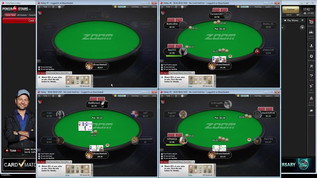 Pokerstars Microstakes Multi-table! (4 Tables of Zoom) - YouTube