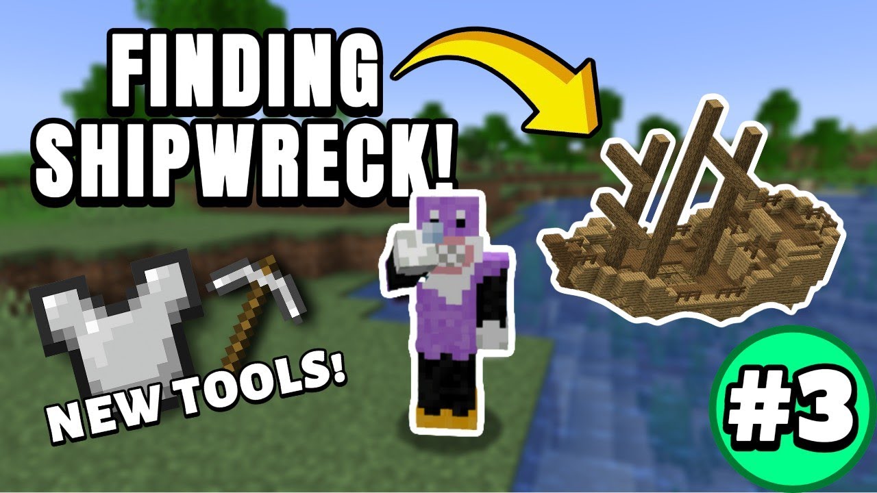 Exploring Spawn (And Finding A Shipwreck)! (My Own Minecraft World #3) - YouTube