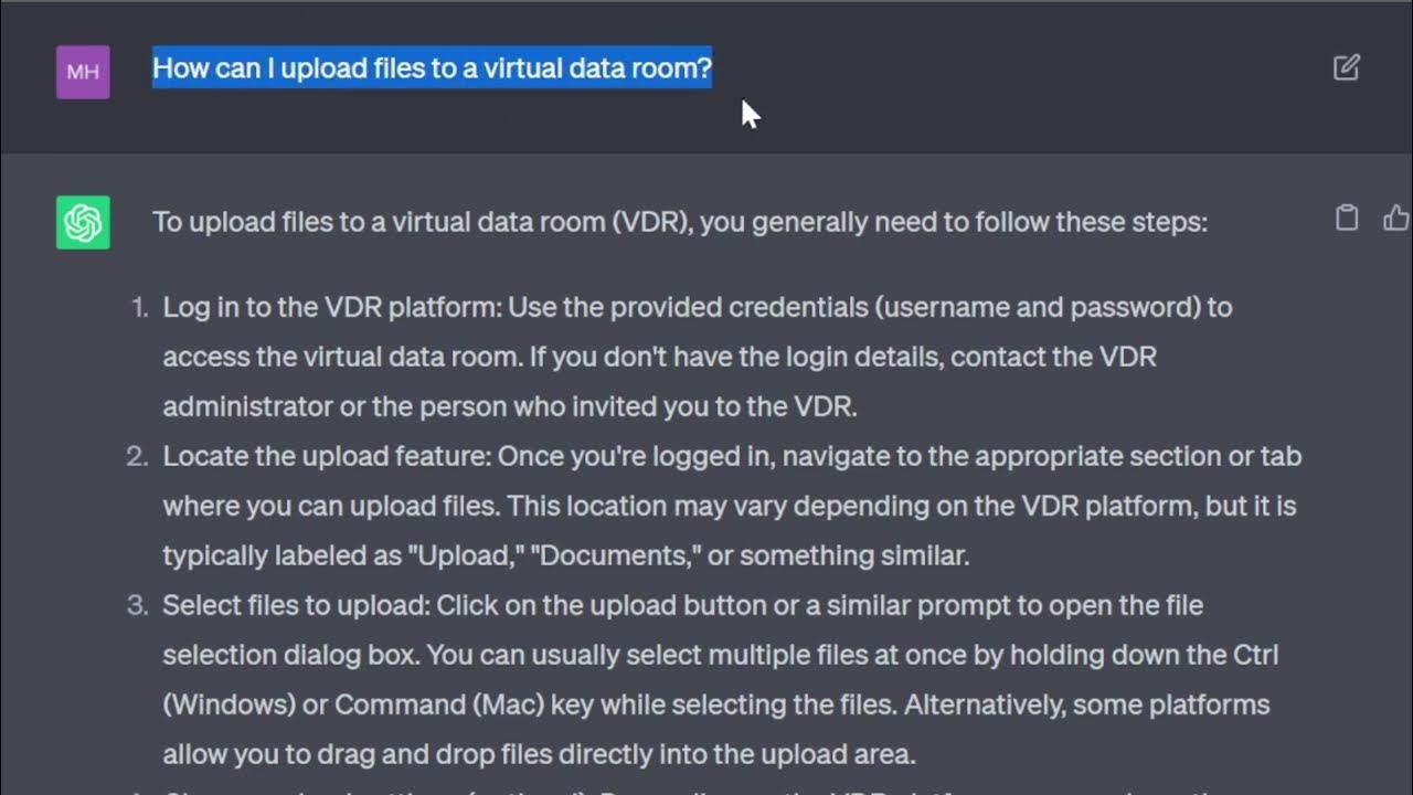 How can I upload files to a virtual data room? | VDR ProTips - YouTube