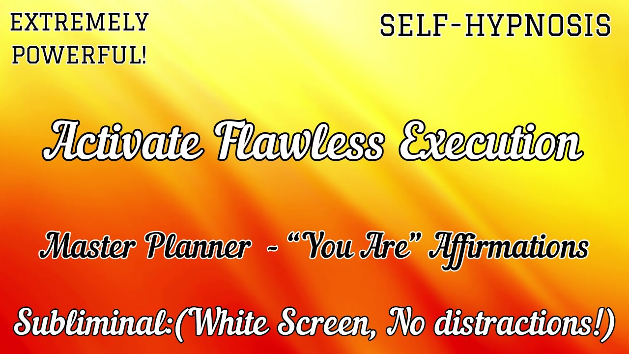 Ignite your ability to execute plans flawlessly with this powerful mastery subliminal! 💯 - YouTube