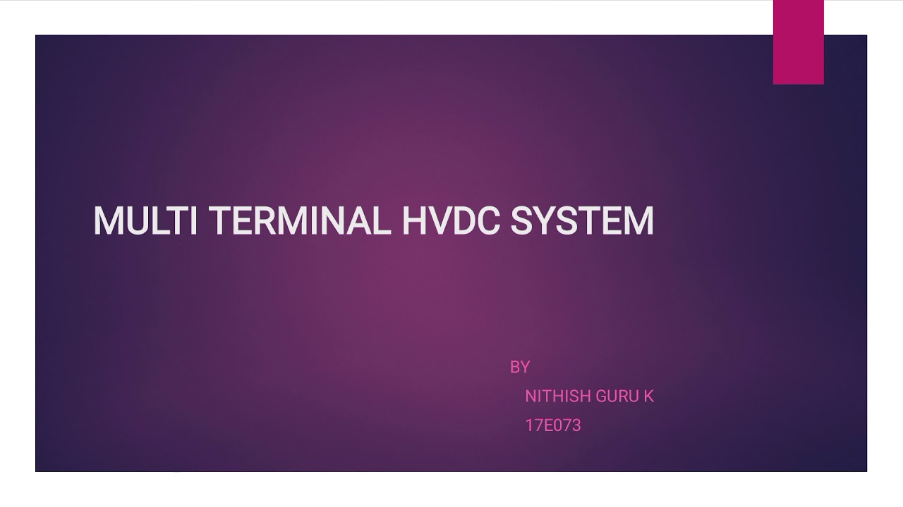 Multi Terminal HVDC System - YouTube